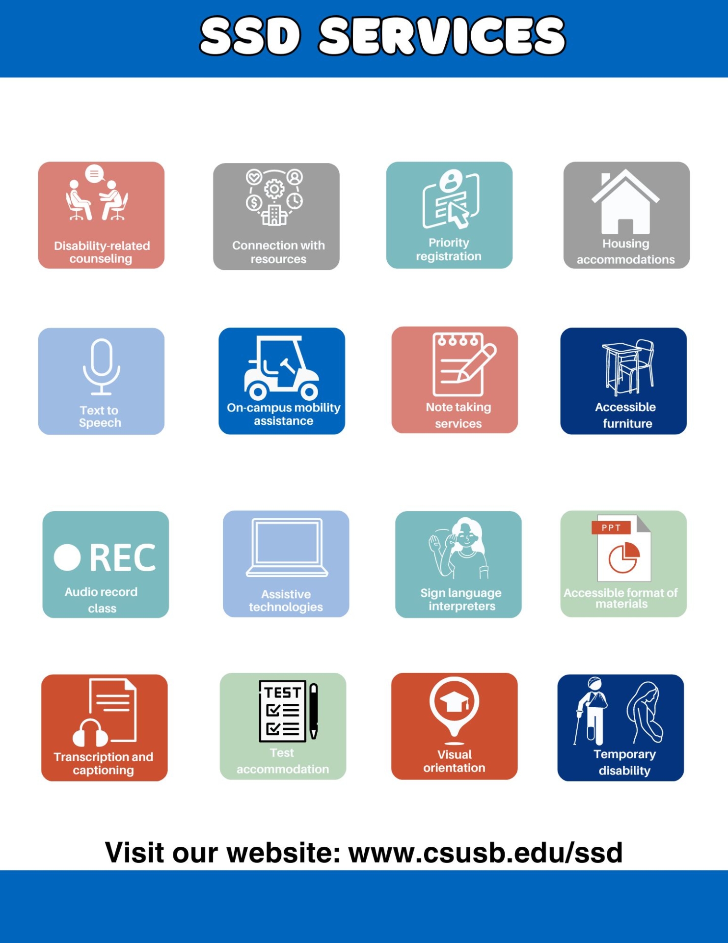 Classroom Accommodations | Services to Students with Disabilities - SSD ...