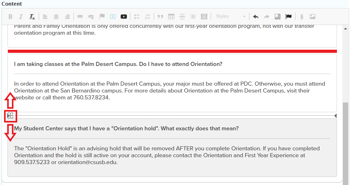 Edit Content with the Drupal Editor | Web Editor Guide | CSUSB