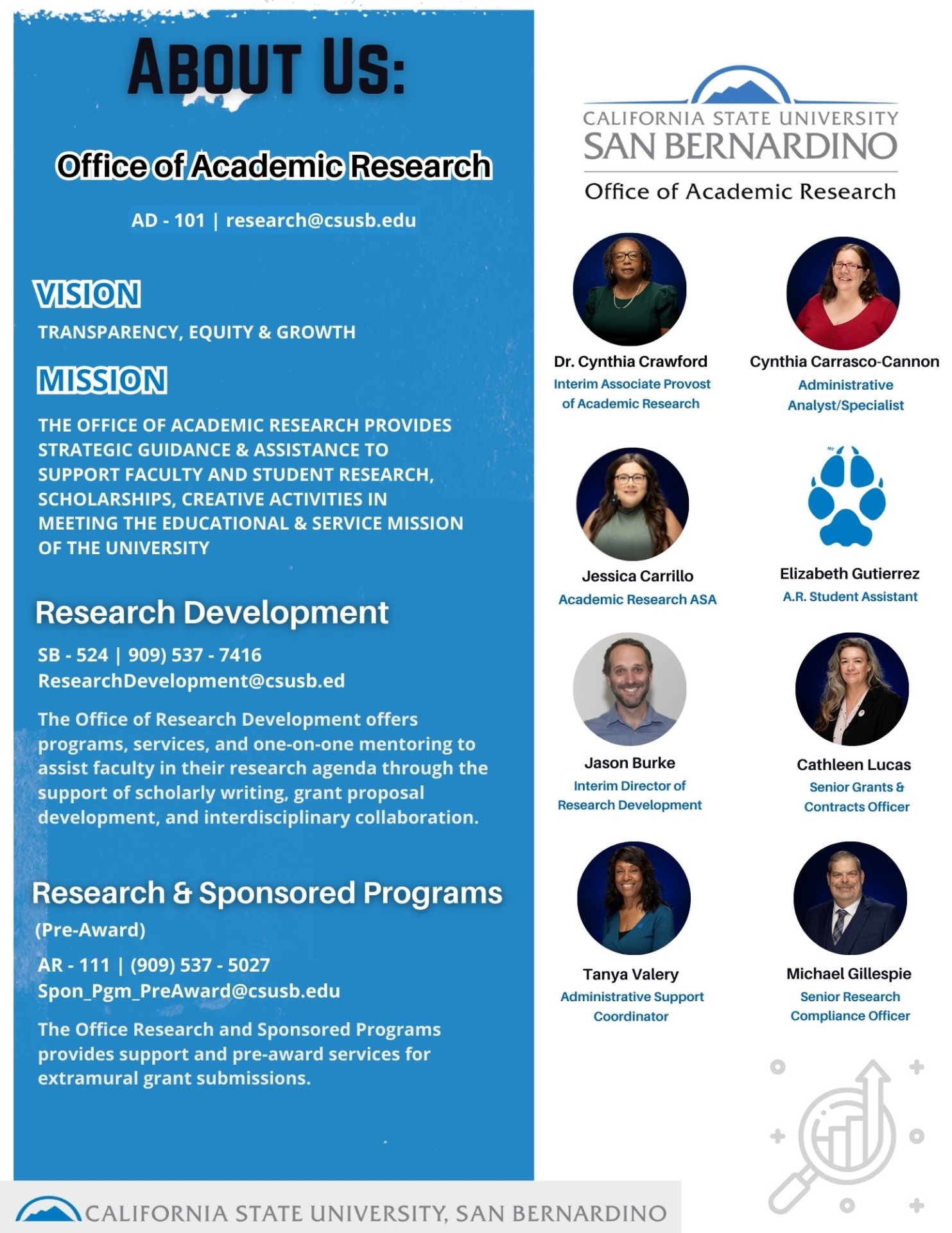Meet the Team | Academic Research | CSUSB